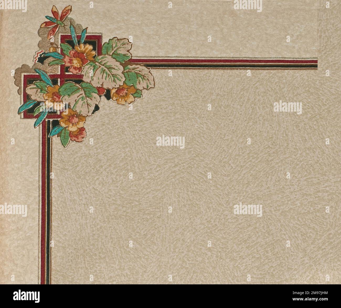 Corner design in an SMB wallpaper sample book Stock Photo - Alamy