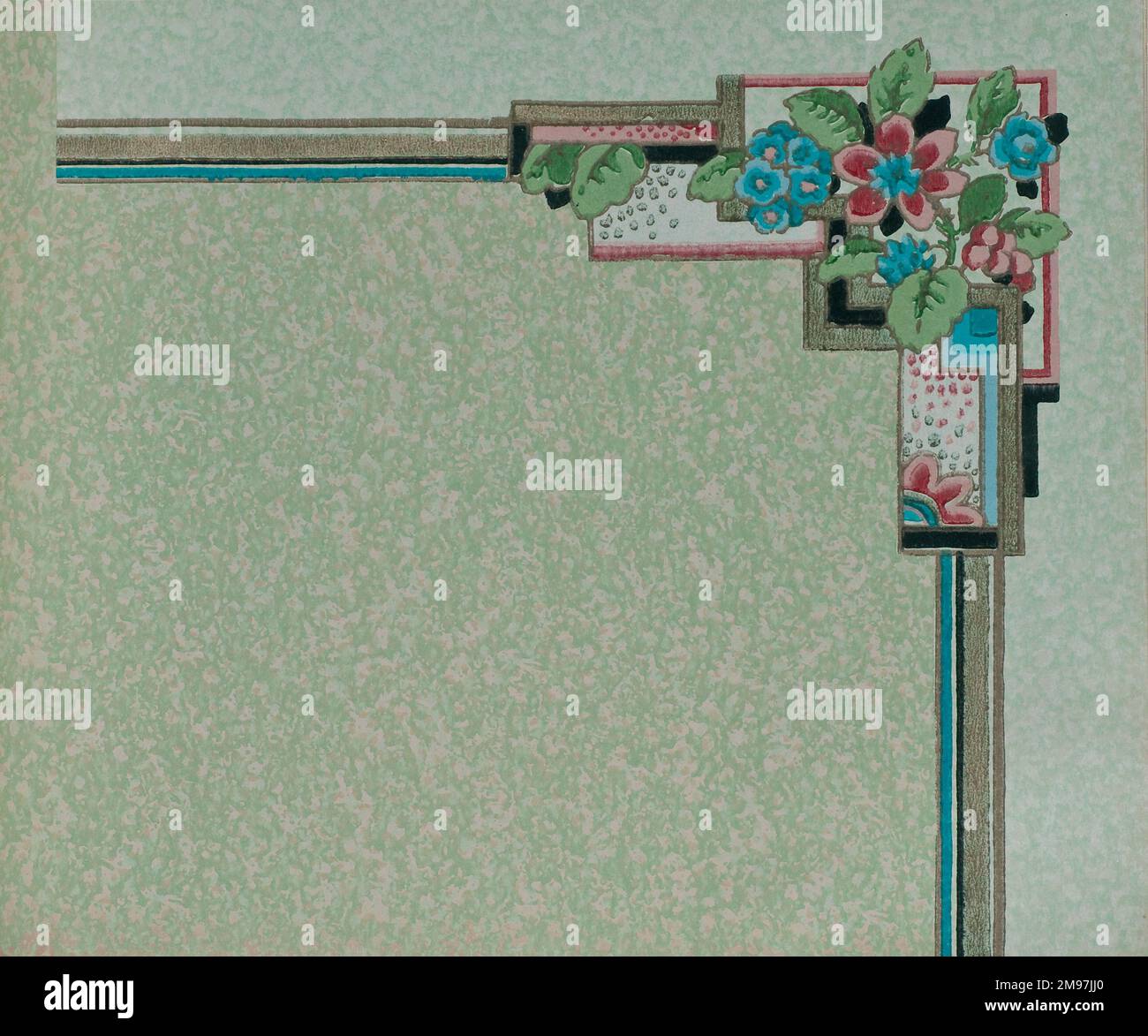 Corner design in an SMB wallpaper sample book Stock Photo - Alamy