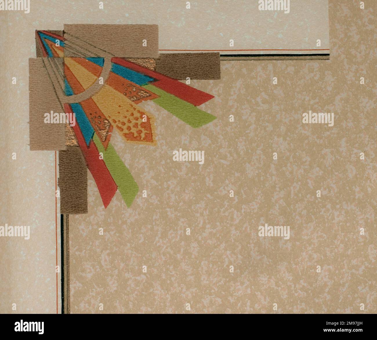 Corner design in an SMB wallpaper sample book Stock Photo - Alamy