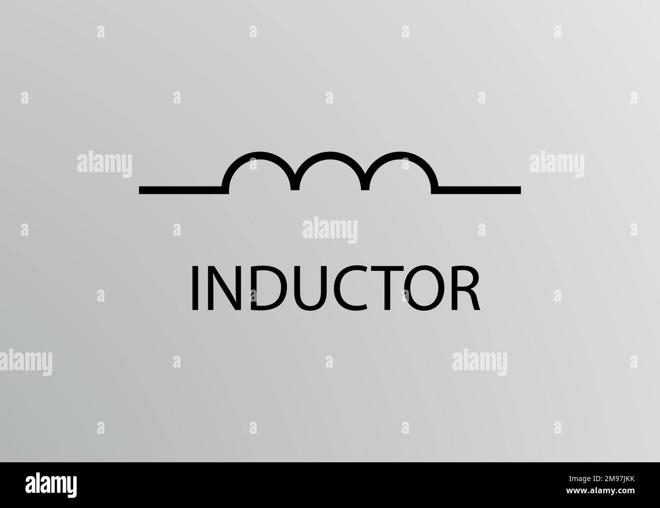 Inductor Symbol, Vector symbol design. Engineeriang Symbols Stock ...