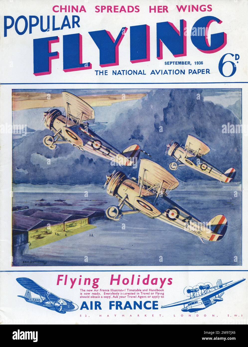 Cover design, Popular Flying, the National Aviation Paper, September ...