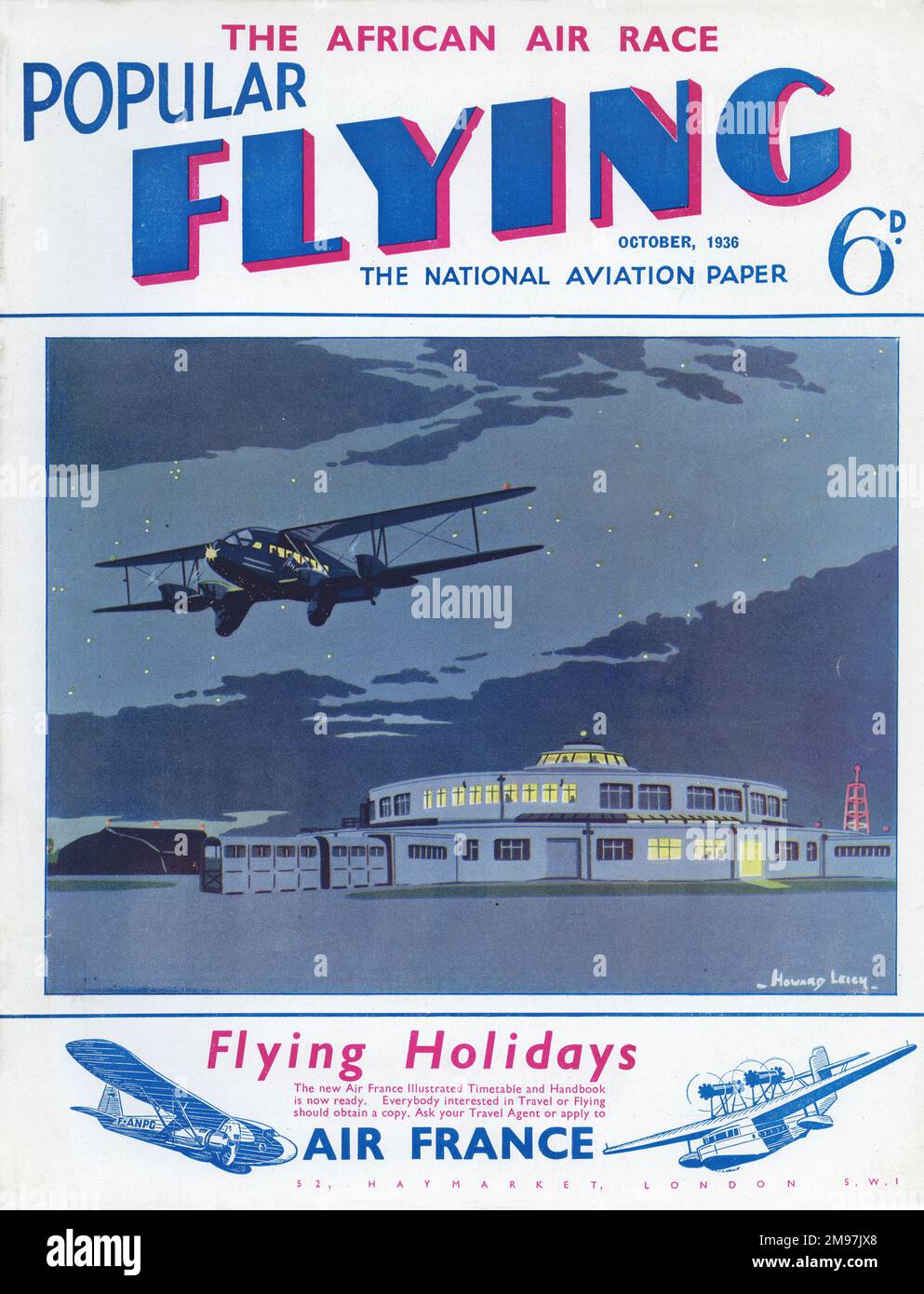 Cover design, Popular Flying, the National Aviation Paper, October 1936 ...