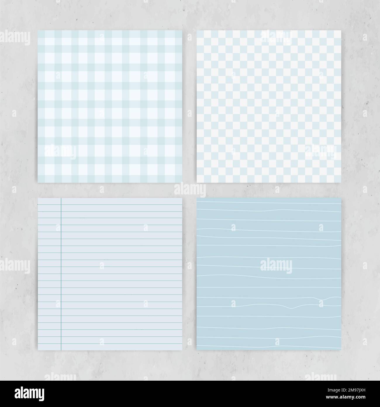 Blue note paper collection vector Stock Vector Image & Art - Alamy