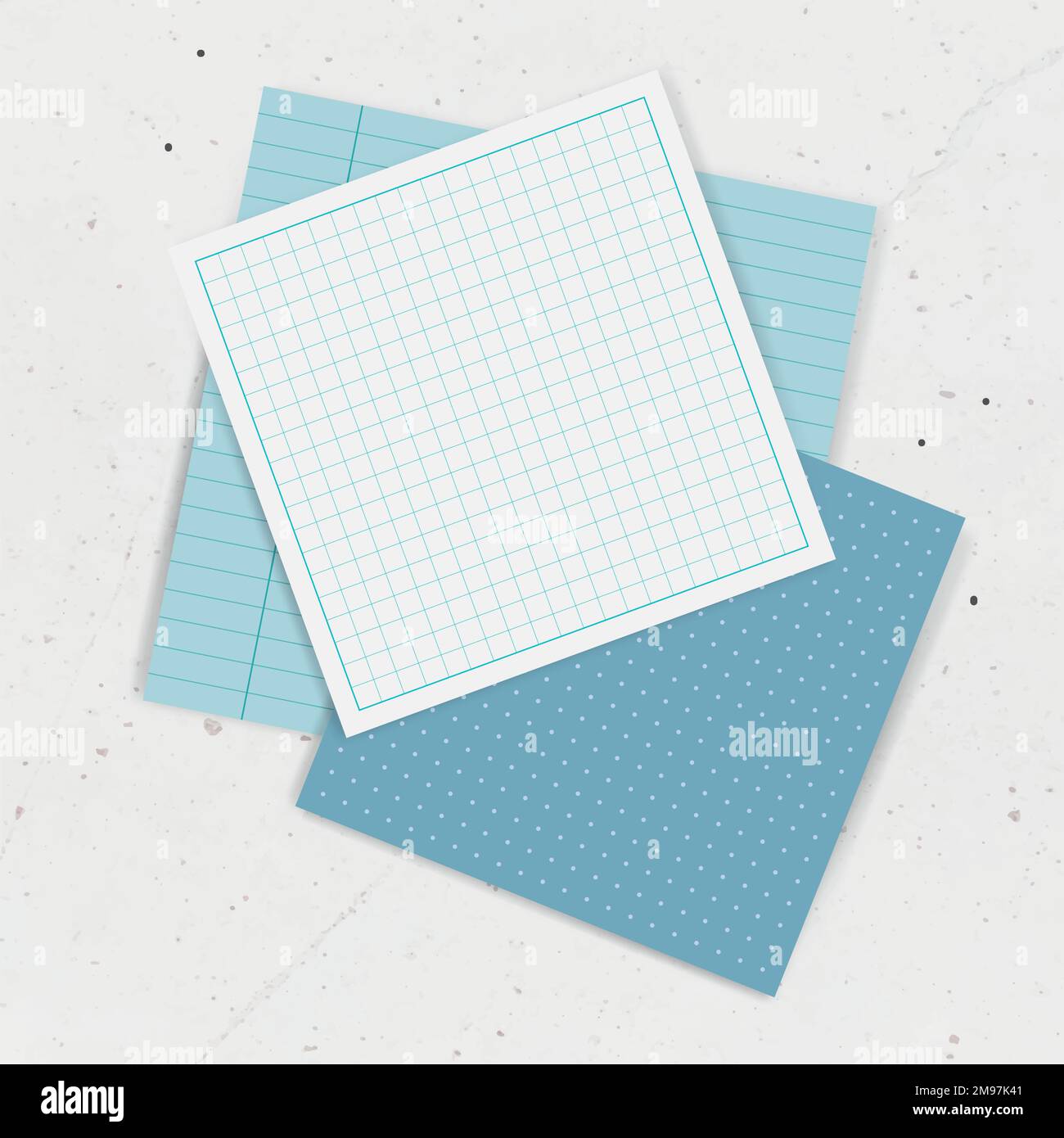 Blank blue notepaper collection vector Stock Vector Image & Art - Alamy