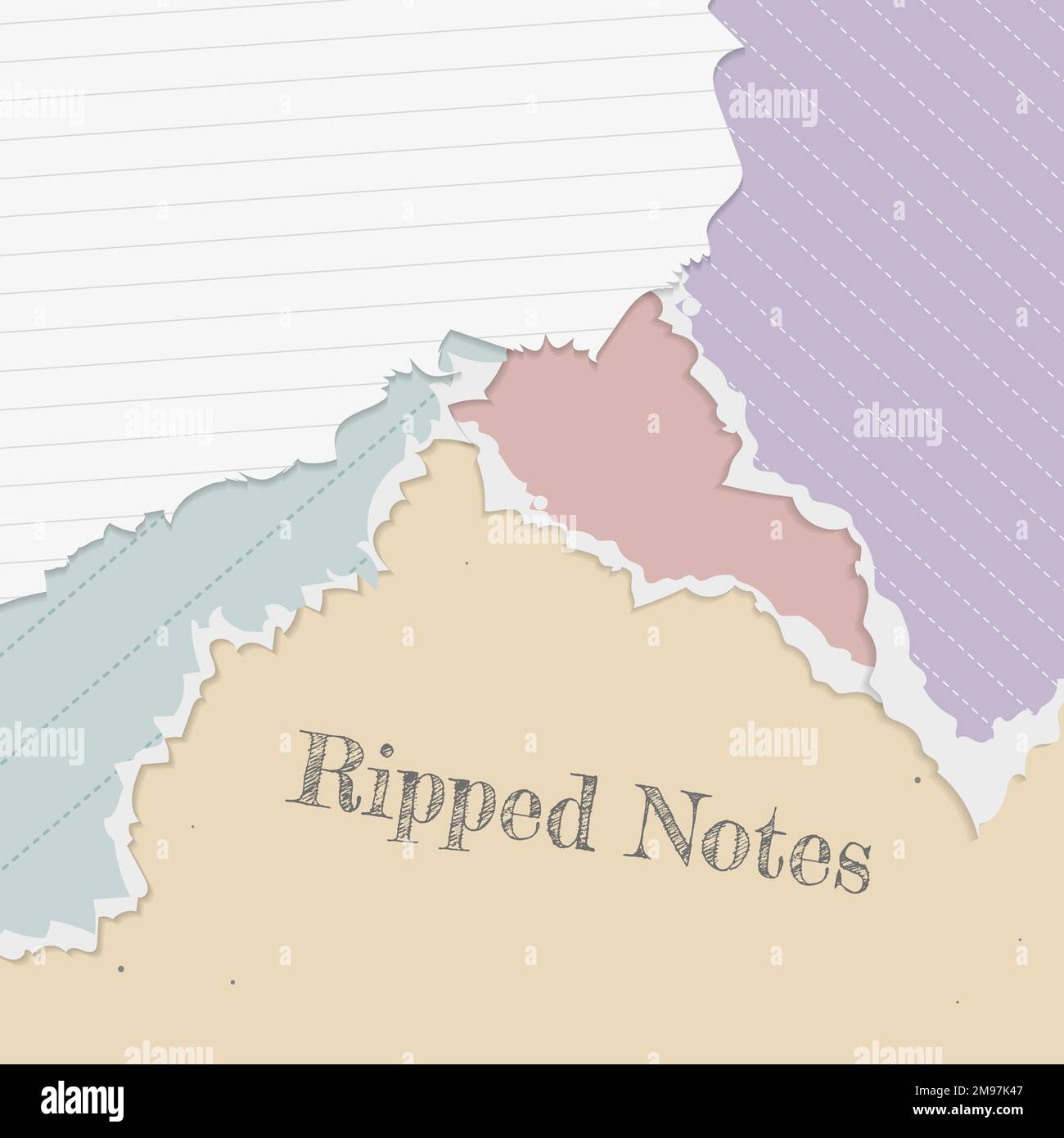 Colorful ripped note collection vector Stock Vector Image & Art - Alamy