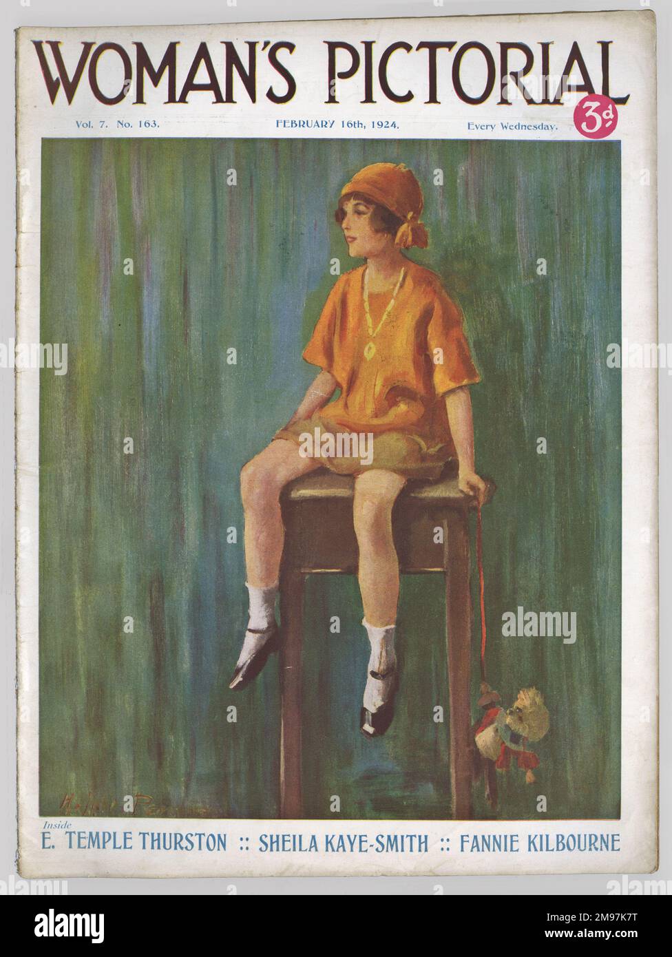 Cover design, Woman's Pictorial magazine, 16 February 1924. Depicting a ...