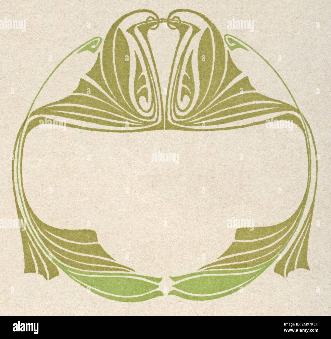 Art nouveau abstract design with a space at the centre Stock Photo - Alamy