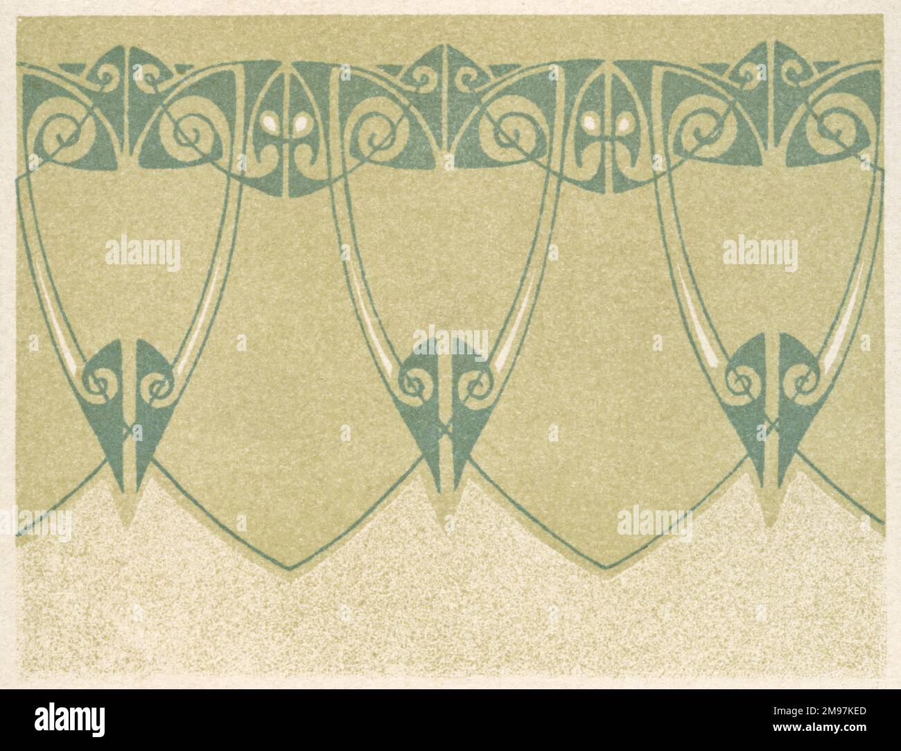 Art nouveau abstract design in shades of green Stock Photo - Alamy