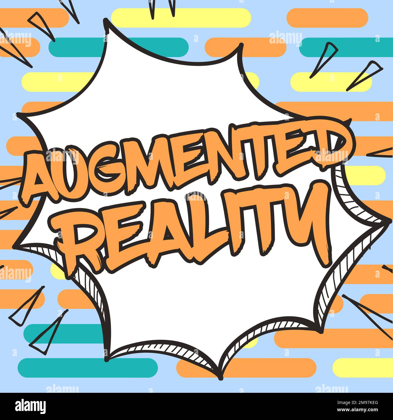 Sign displaying Augmented Reality. Word Written on technology that ...