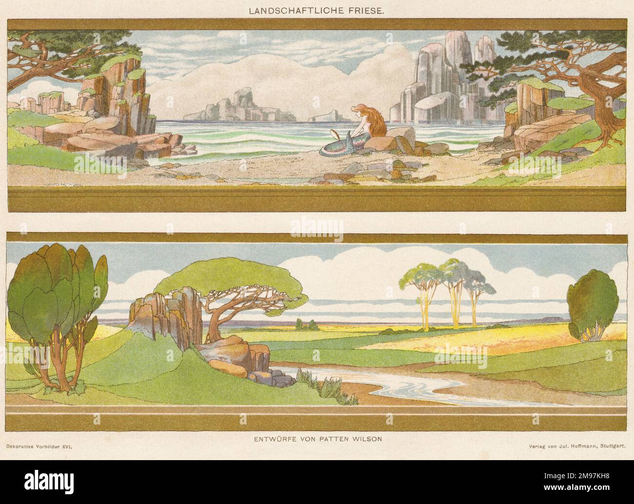 German design, two panoramic landscapes by Patten Wilson Stock Photo ...