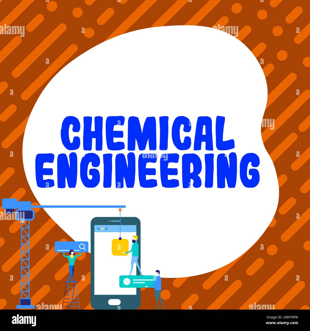 Conceptual caption Chemical Engineering. Business approach developing ...