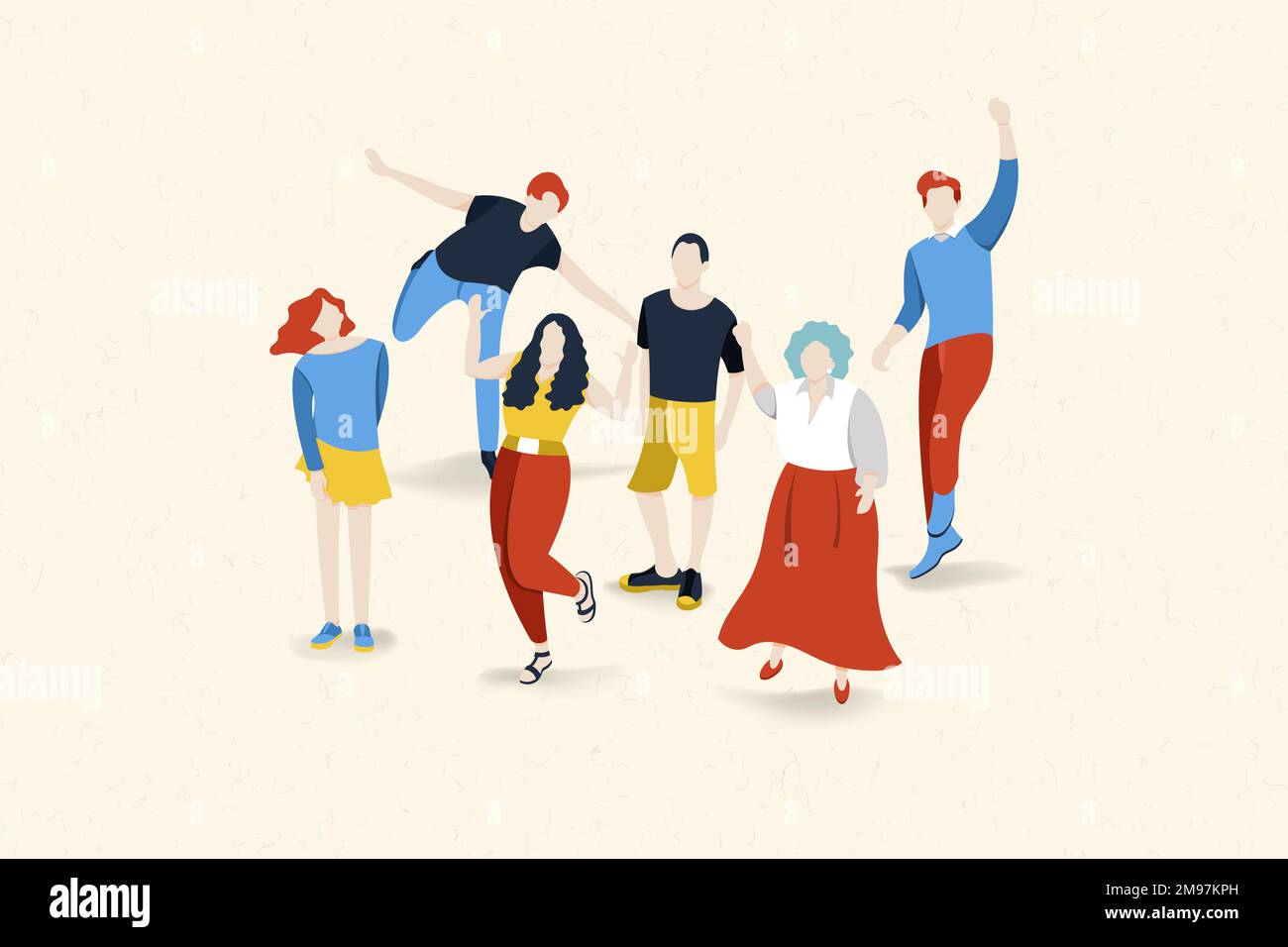 Diverse character on beige background set Stock Vector Image & Art - Alamy