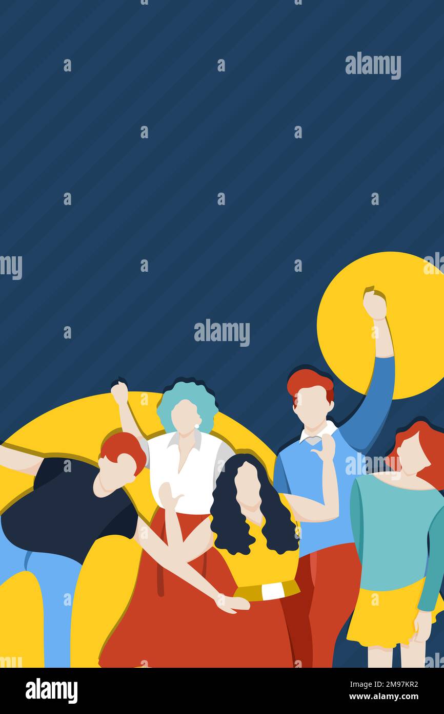 Diverse characters on blue background vector Stock Vector Image & Art ...