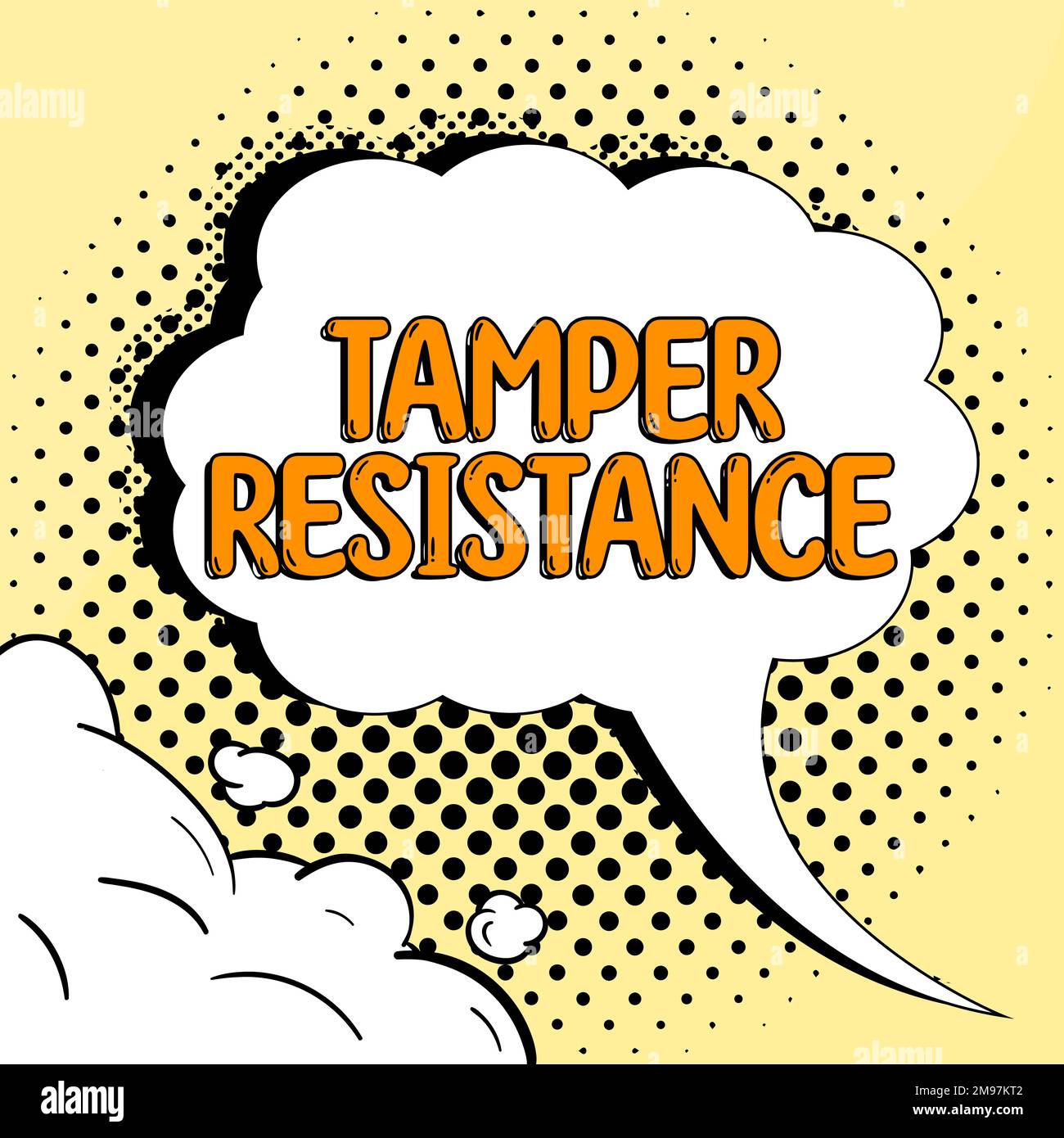 Hand writing sign Tamper Resistance. Business showcase resilent to ...