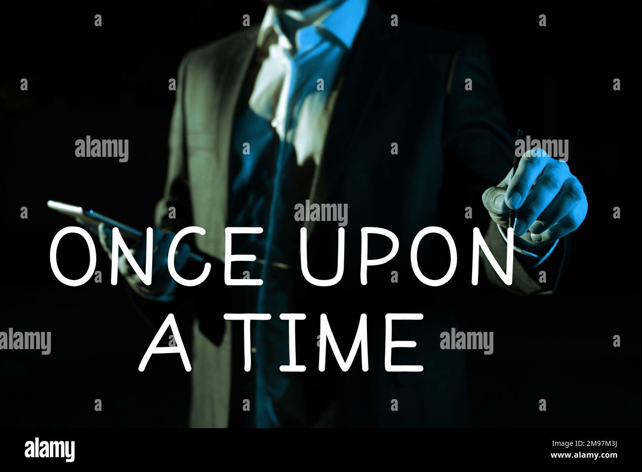 Sign displaying Once Upon A Time. Concept meaning telling story ...