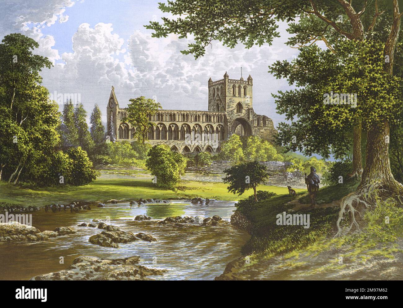 View of the ruins of Jedburgh Abbey (Augustinian), Jedburgh, Scotland ...