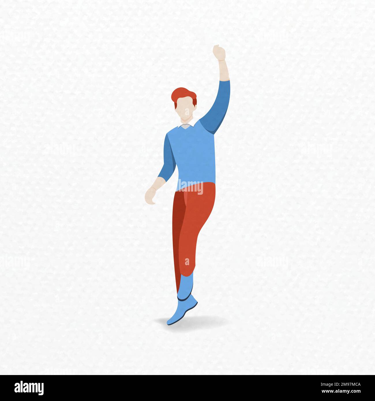 Diverse male character on white background vector Stock Vector Image ...