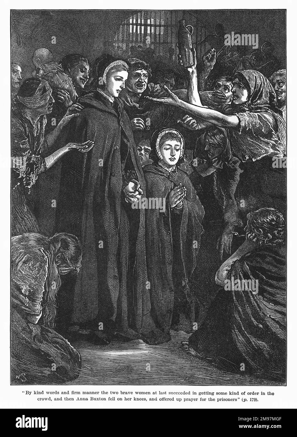 Elizabeth Fry and Anna Buxton visiting women prisoners at Newgate ...
