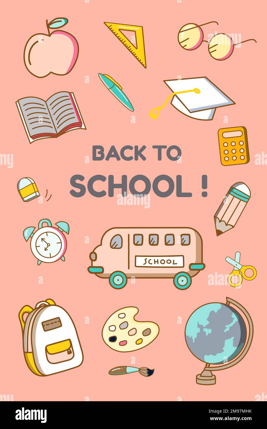 Back to school stationery vector Stock Vector Image & Art - Alamy
