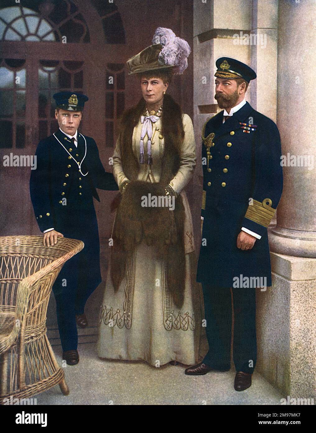 Princess May of Teck, Duchess of York (later Queen Mary) and Prince ...