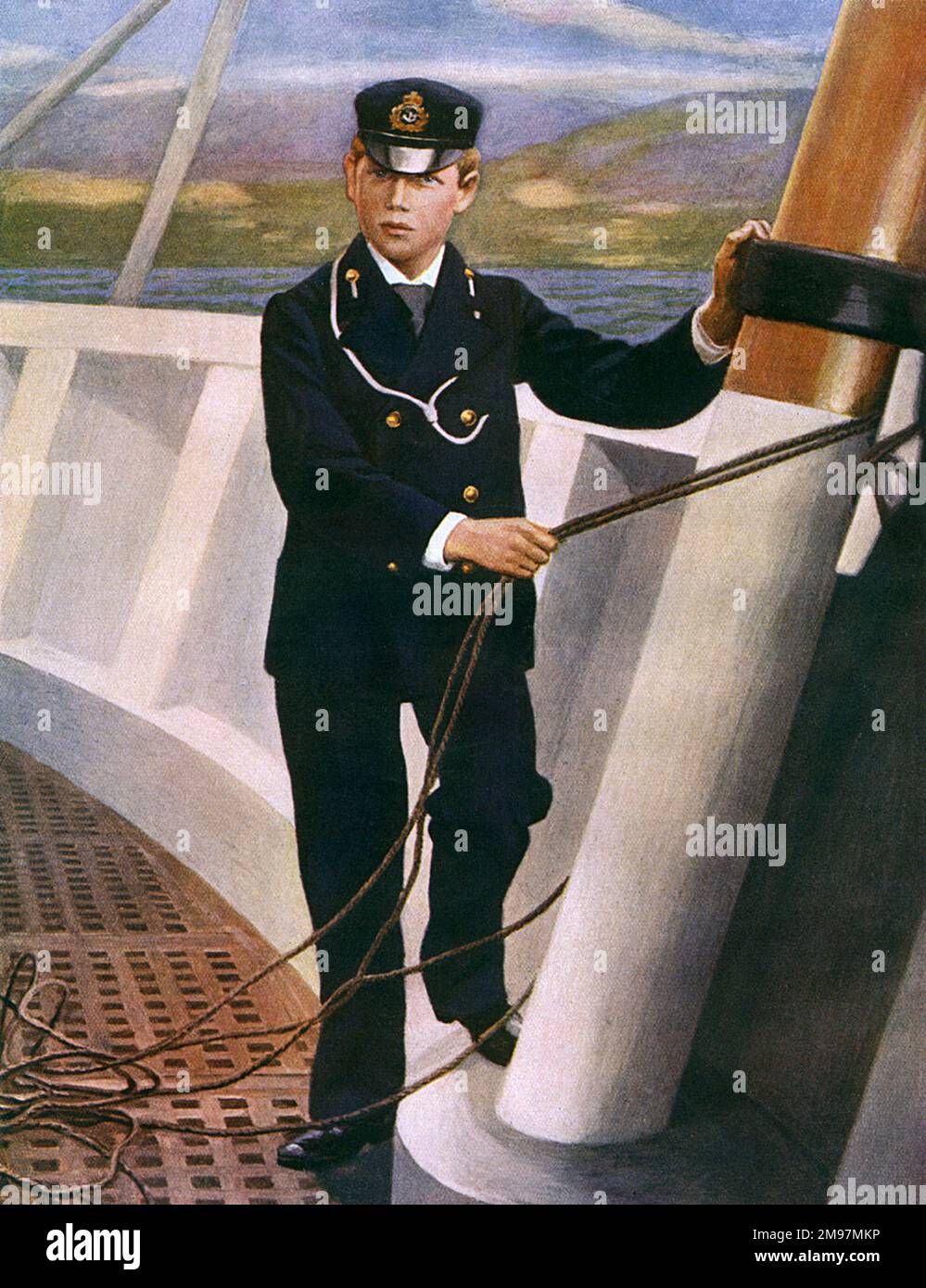 Prince George (later King George V) in naval uniform as a midshipman ...