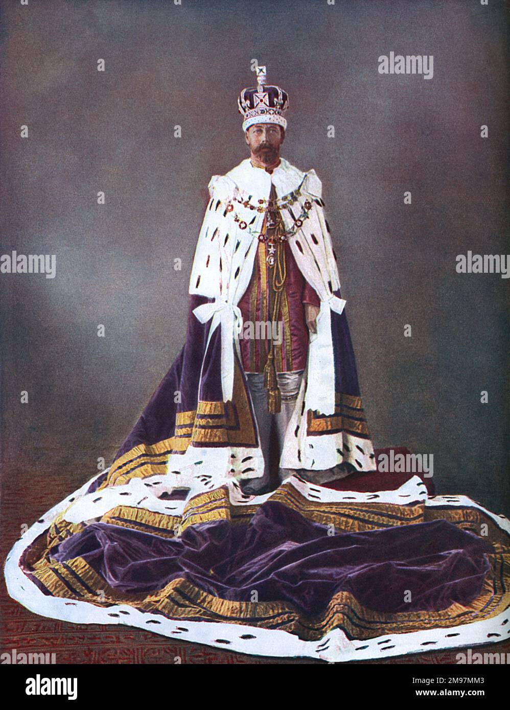 King George V (1865-1936, reigned 1910-1936). Seen here in his ...