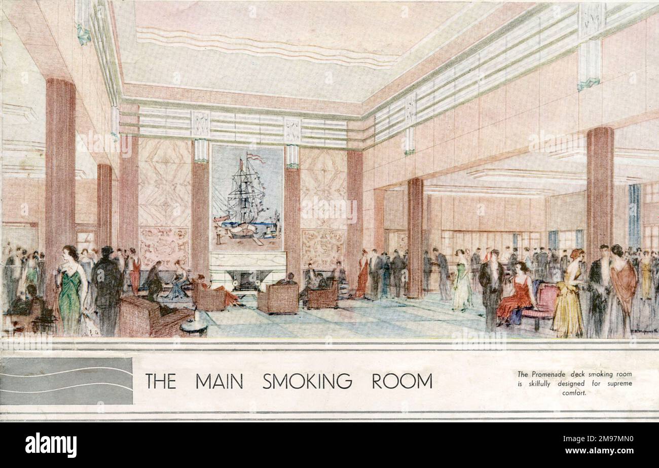 Rms queen mary interior hi-res stock photography and images - Alamy