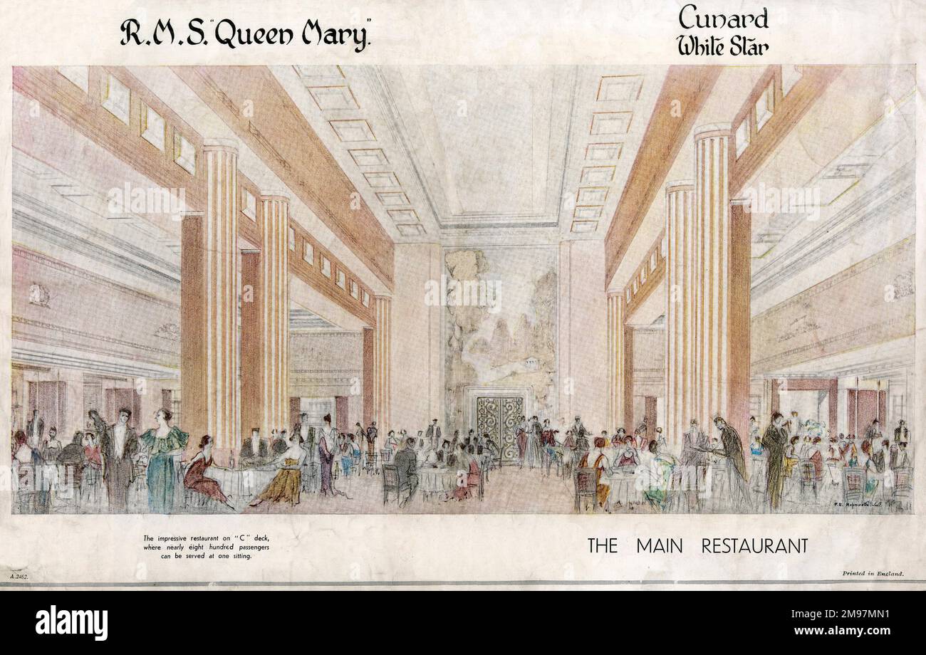 Rms queen mary interior hi-res stock photography and images - Alamy