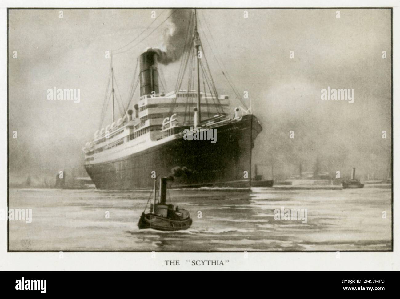 The Cunard Liner RMS Scythia - became a troop and supply ship during ...