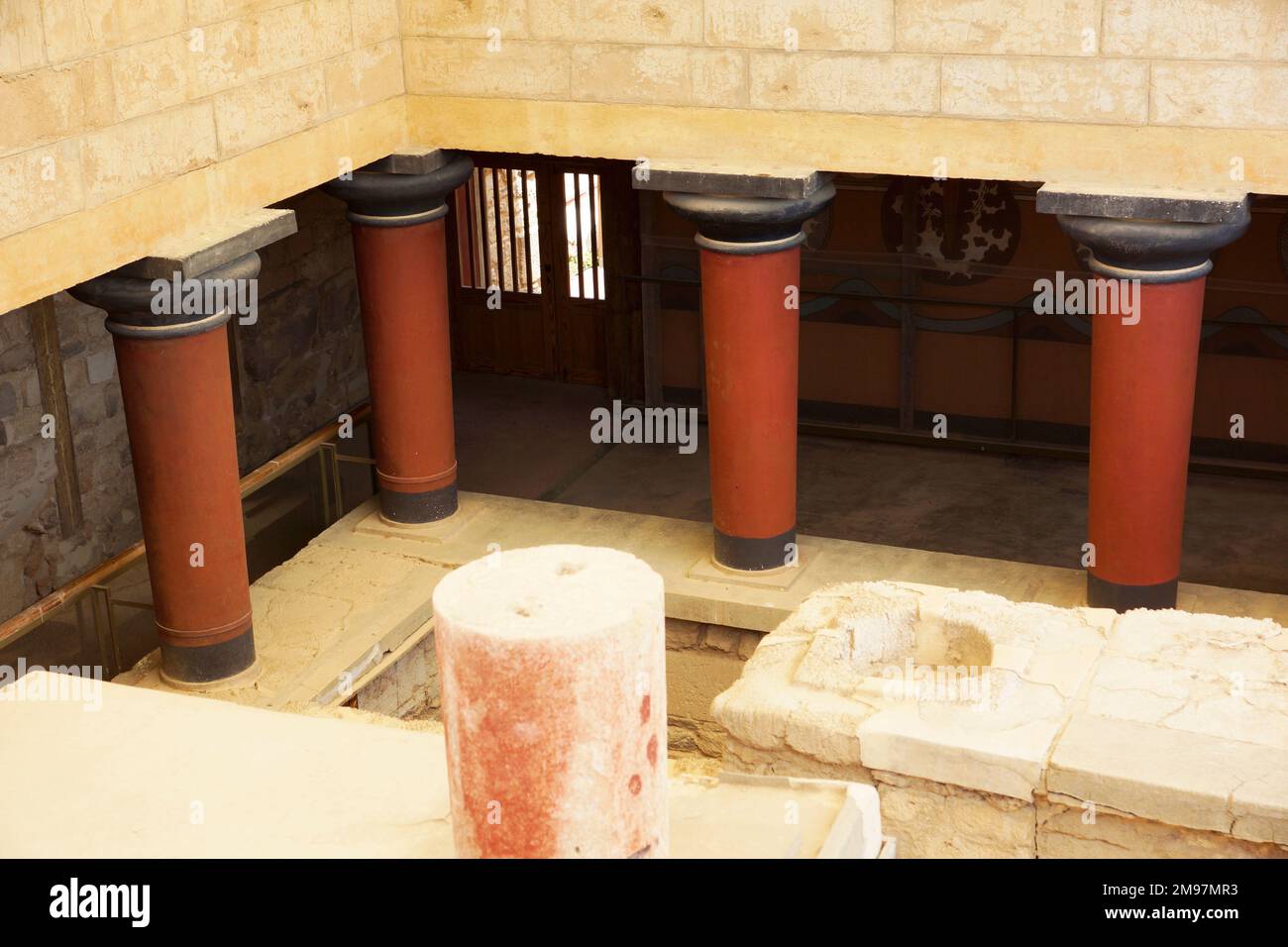 Greece,Crete,Knossos Central Court of the Minoan Palace (about 1500 BC ...