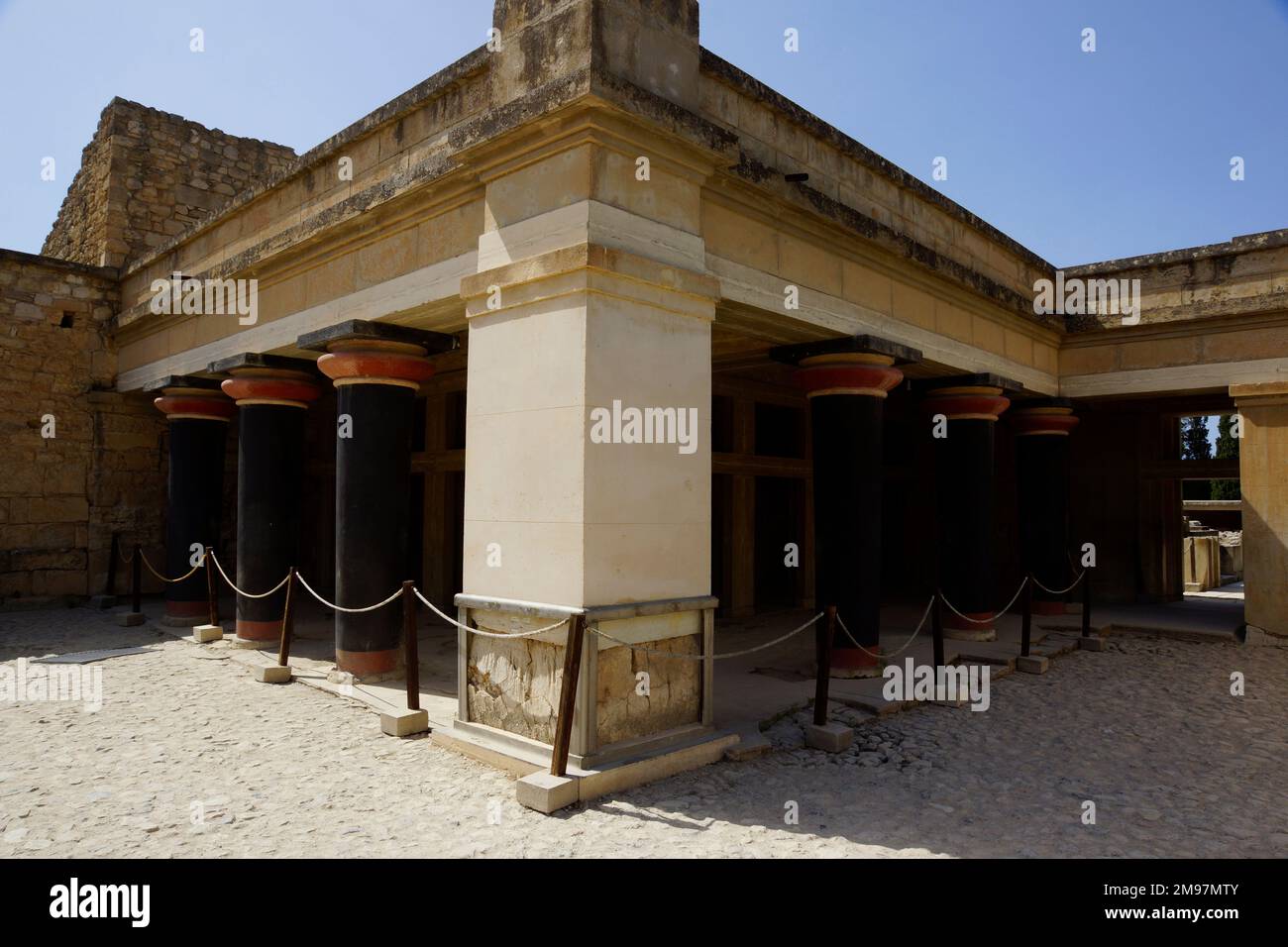 Greece, Crete, Knossos, Minoan Palace (c. 1500 BC). The 'Queens Megaron ...