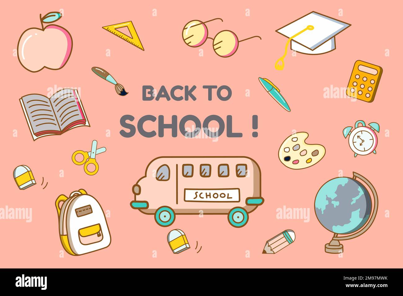 Back to school stationery vector Stock Vector Image & Art - Alamy