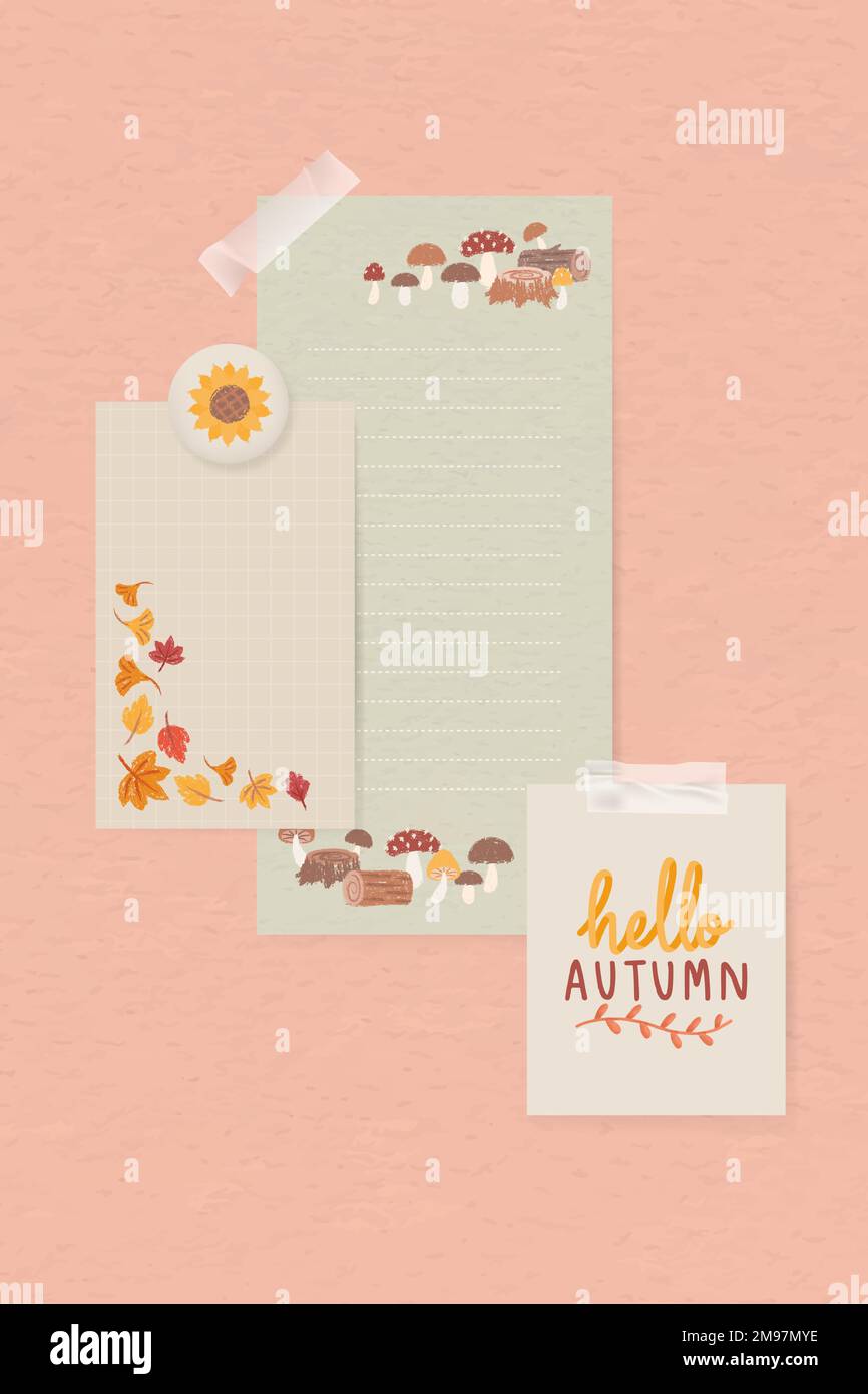 Autumn themed paper template vector set Stock Vector Image & Art - Alamy