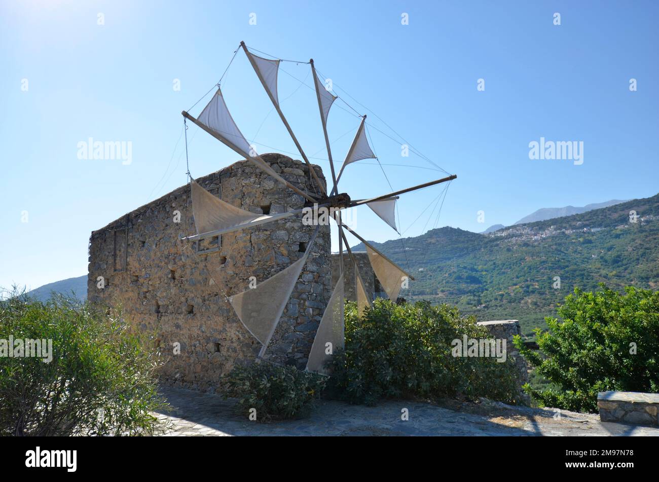 Greece crete windmill hi-res stock photography and images - Alamy