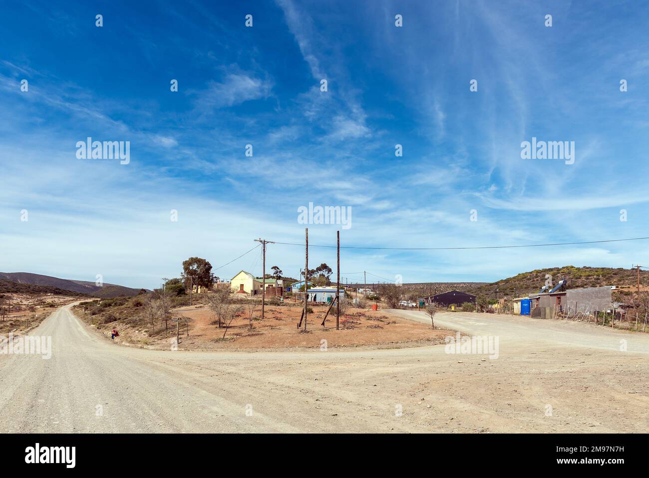 Van Wyksdorp, South Africa - Sep 24, 2022: The northern entrance to Van ...