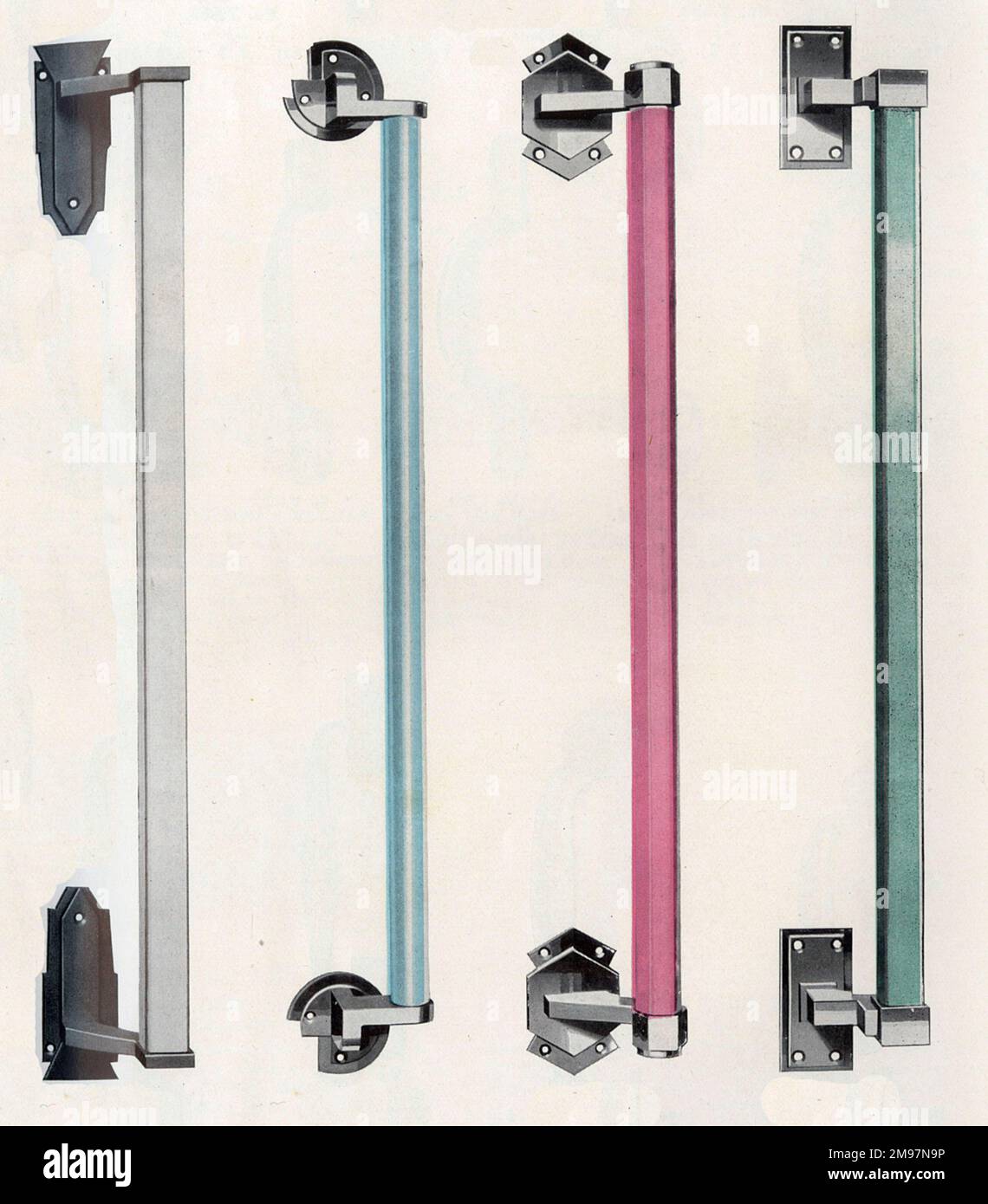'Foyer' Door Handles with Doverite grips in a variety of colours ...