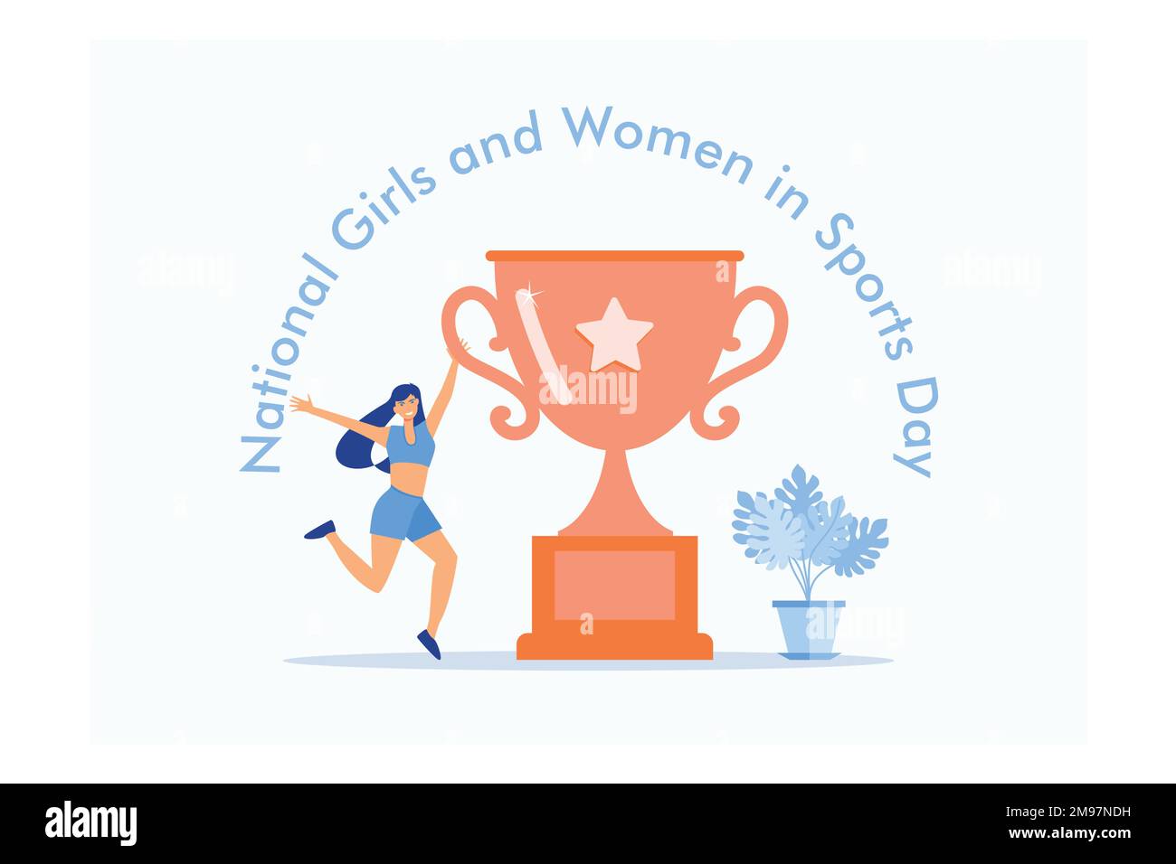 National Girls and Women in Sports Day. Holiday concept. Template for ...