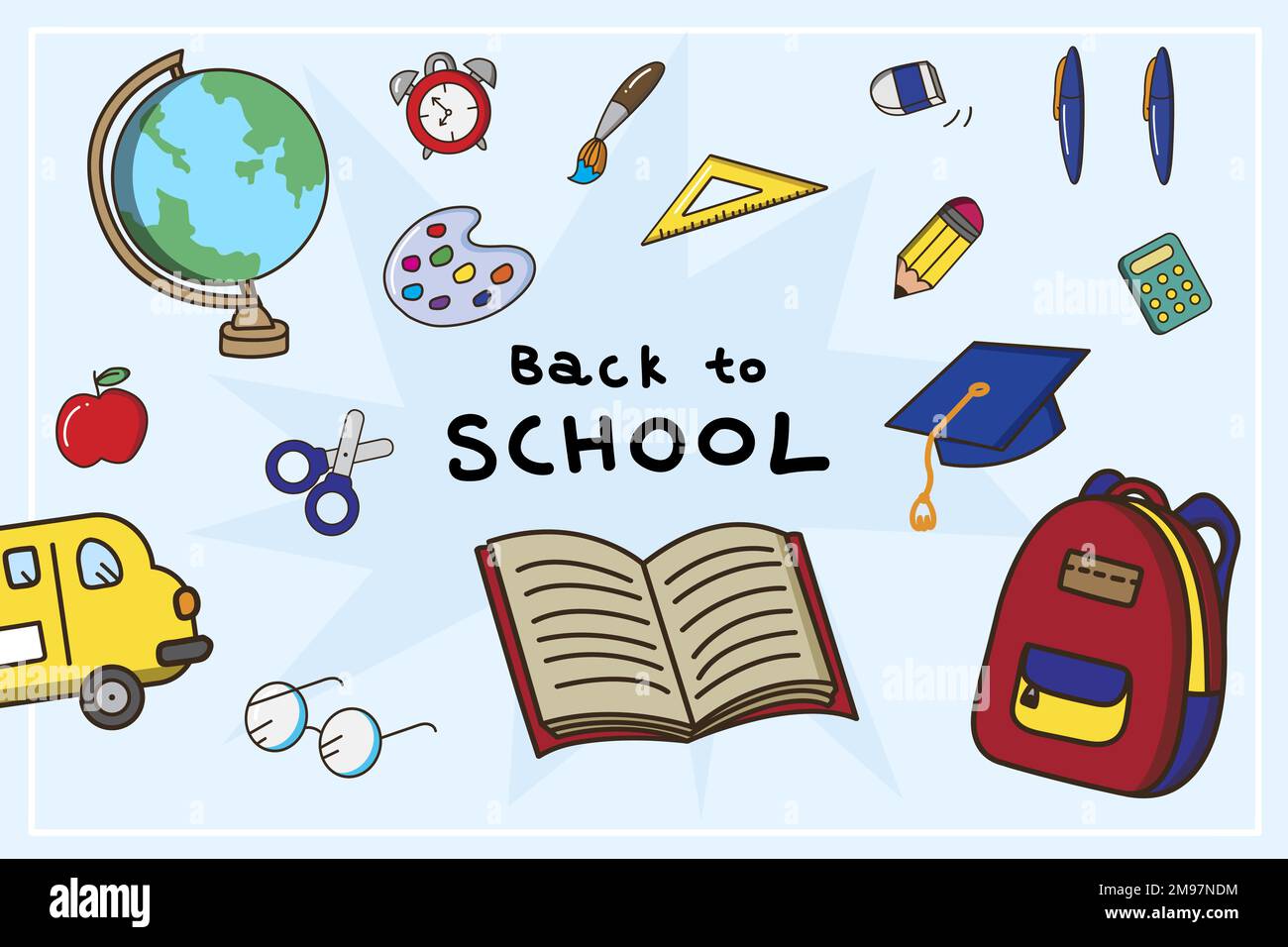 Back to school stationery vector Stock Vector Image & Art - Alamy