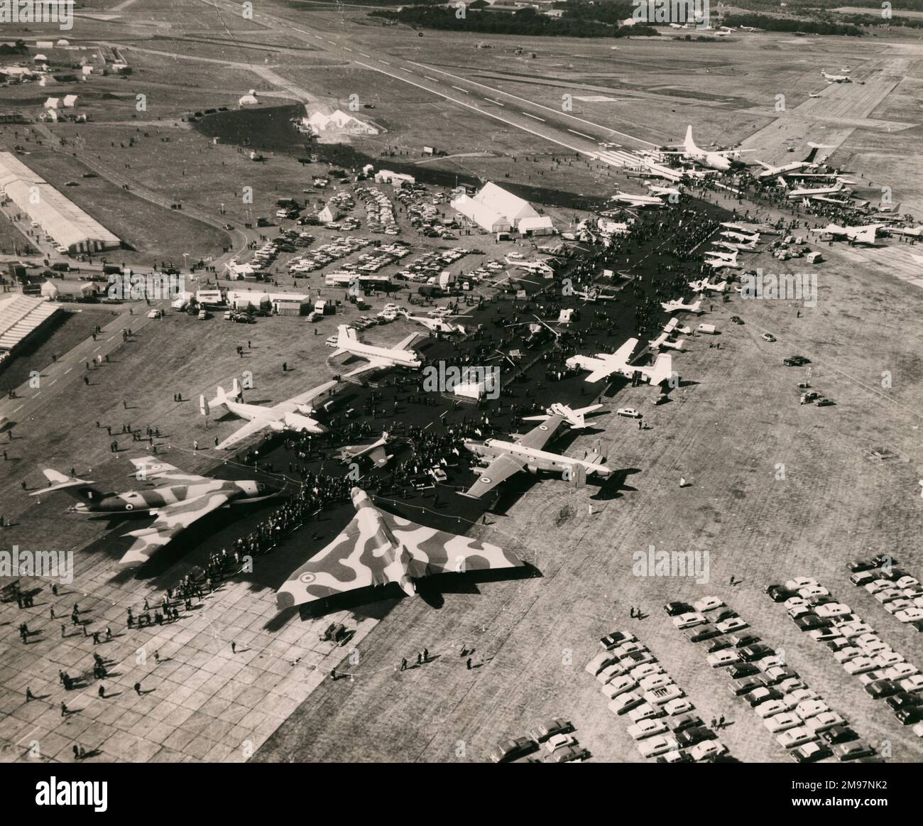 The static park at the Farnborough Air Show, September 1964 Stock Photo ...
