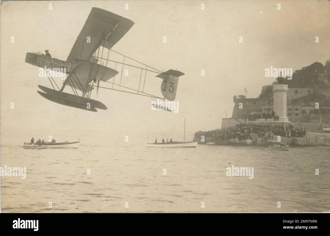 Gilbert’s Morane-Saulnier seaplane at the Monaco Schneider Trophy ...