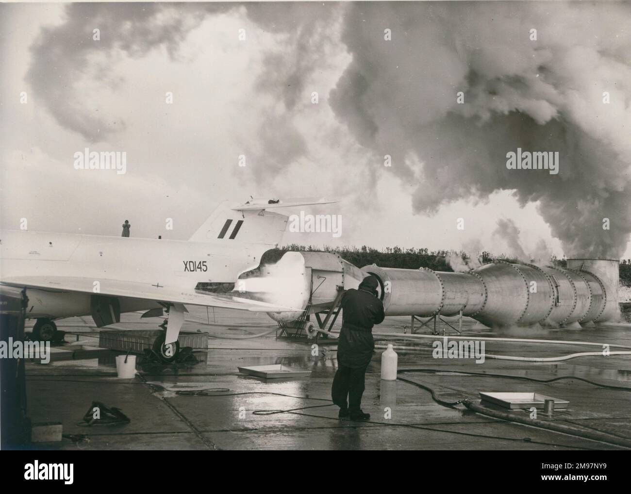 Saunders-Roe SR53, XD145, during a ground test Stock Photo - Alamy
