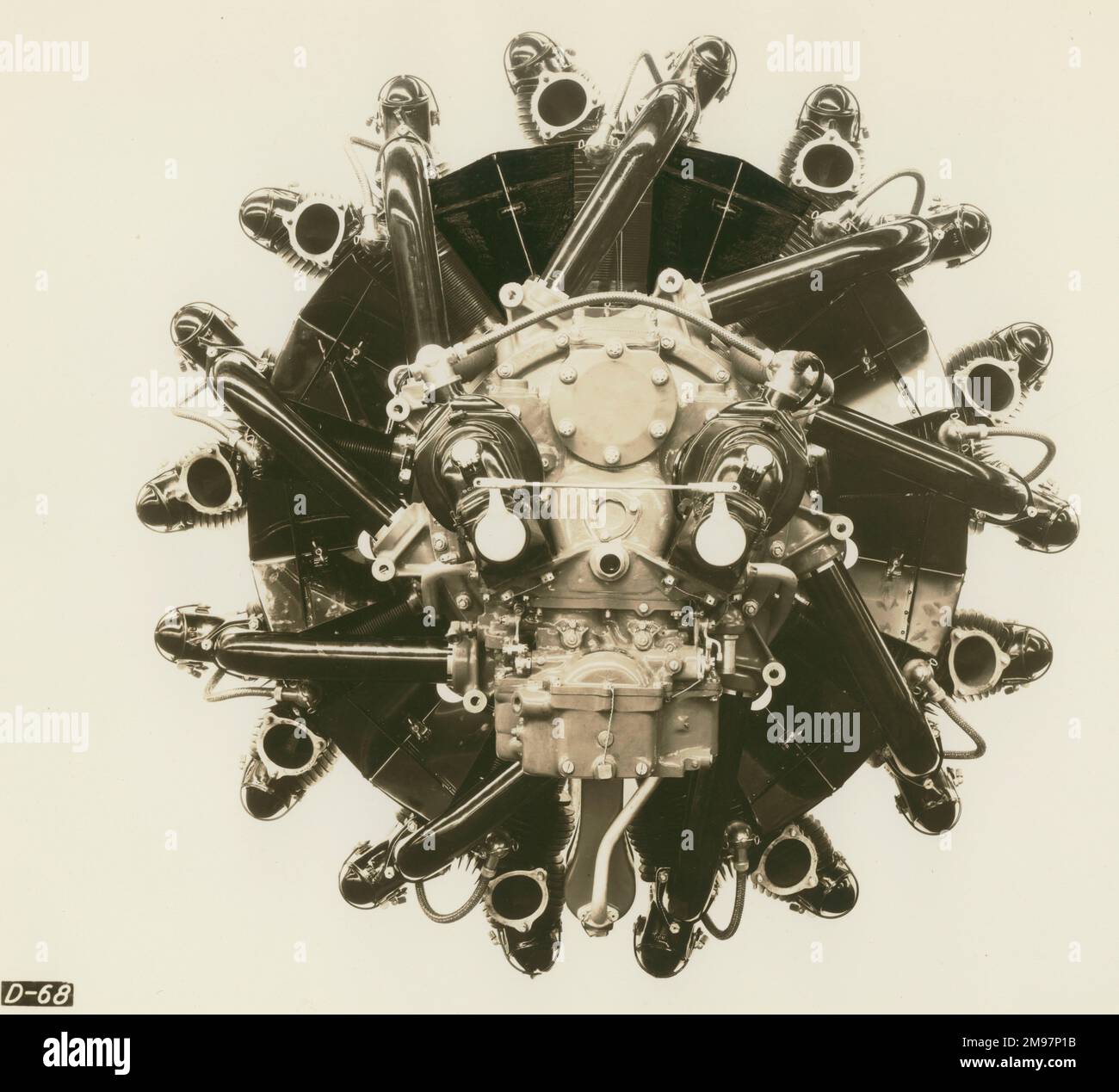 Pratt & Whitney R-1340 Wasp radial, rear view Stock Photo - Alamy