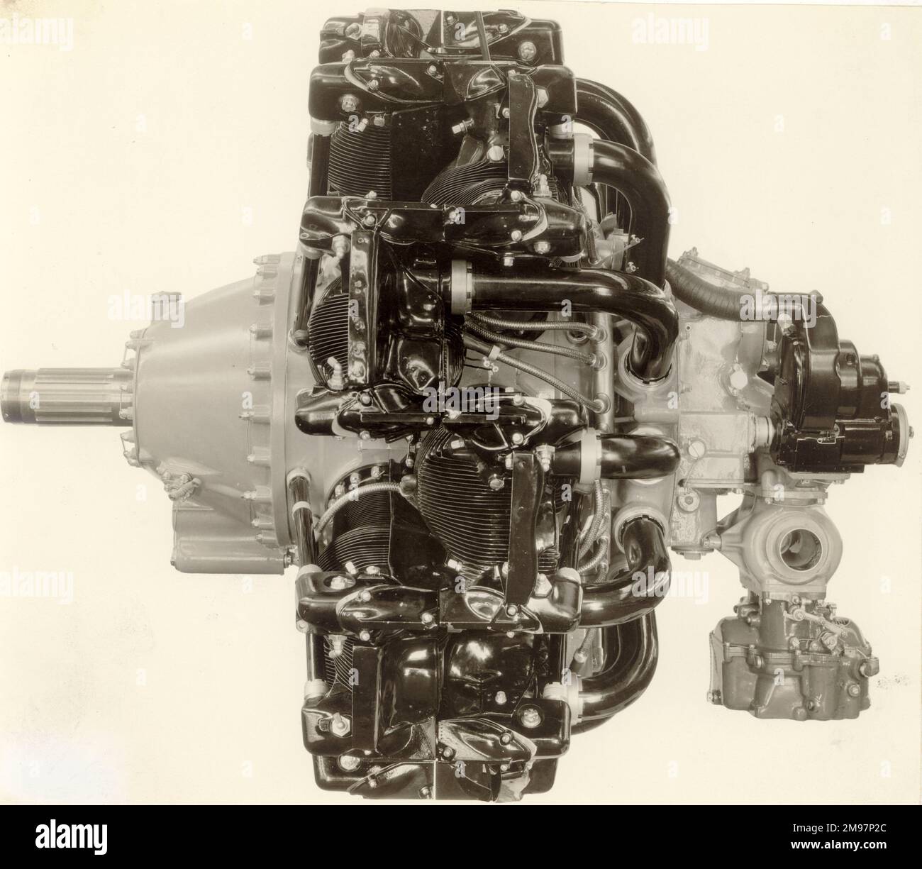 Pratt & Whitney R-1830 Twin Wasp radial, side view Stock Photo - Alamy