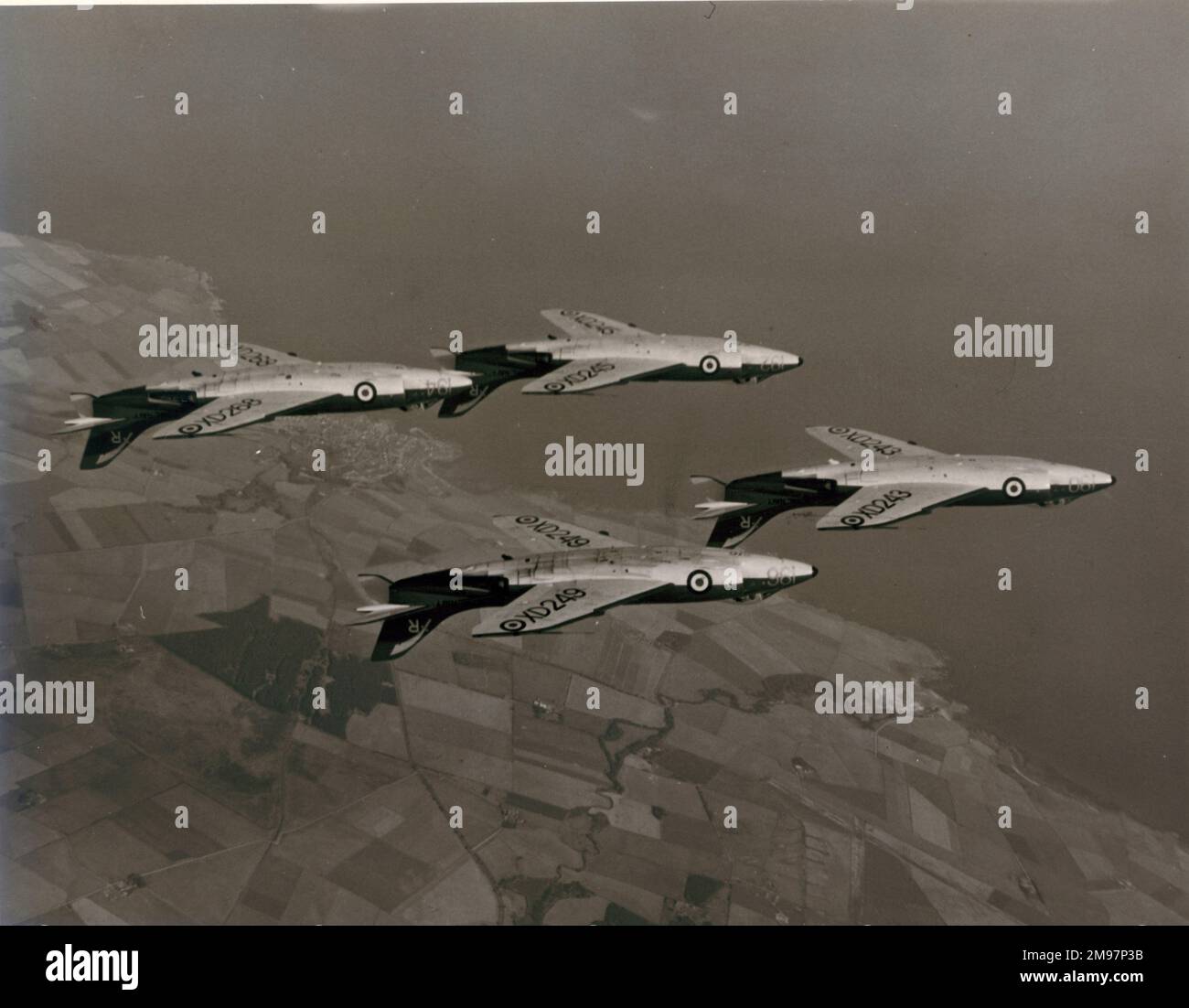 Four Supermarine Scimitars of 807 Squadron (XD243, XD245, XD249 and ...