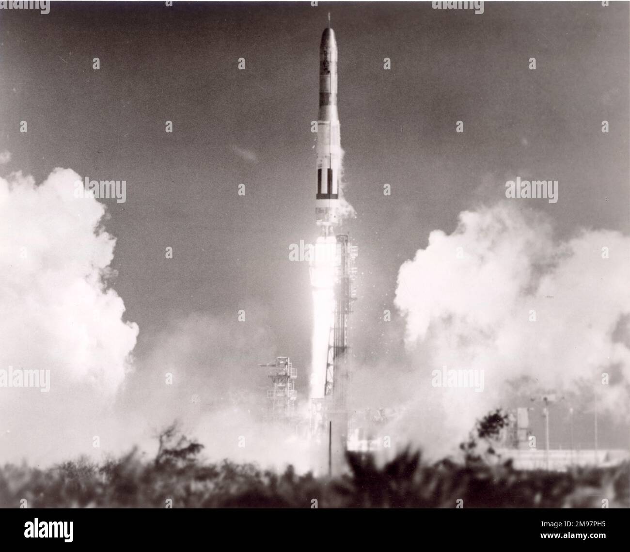Martin SM-68 Titan ICBM shortly after launch from Cape Canaveral in ...