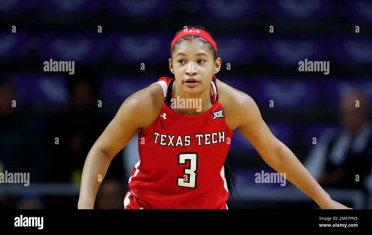 Texas Tech guard Jasmine Shavers during an NCAA college basketball game ...