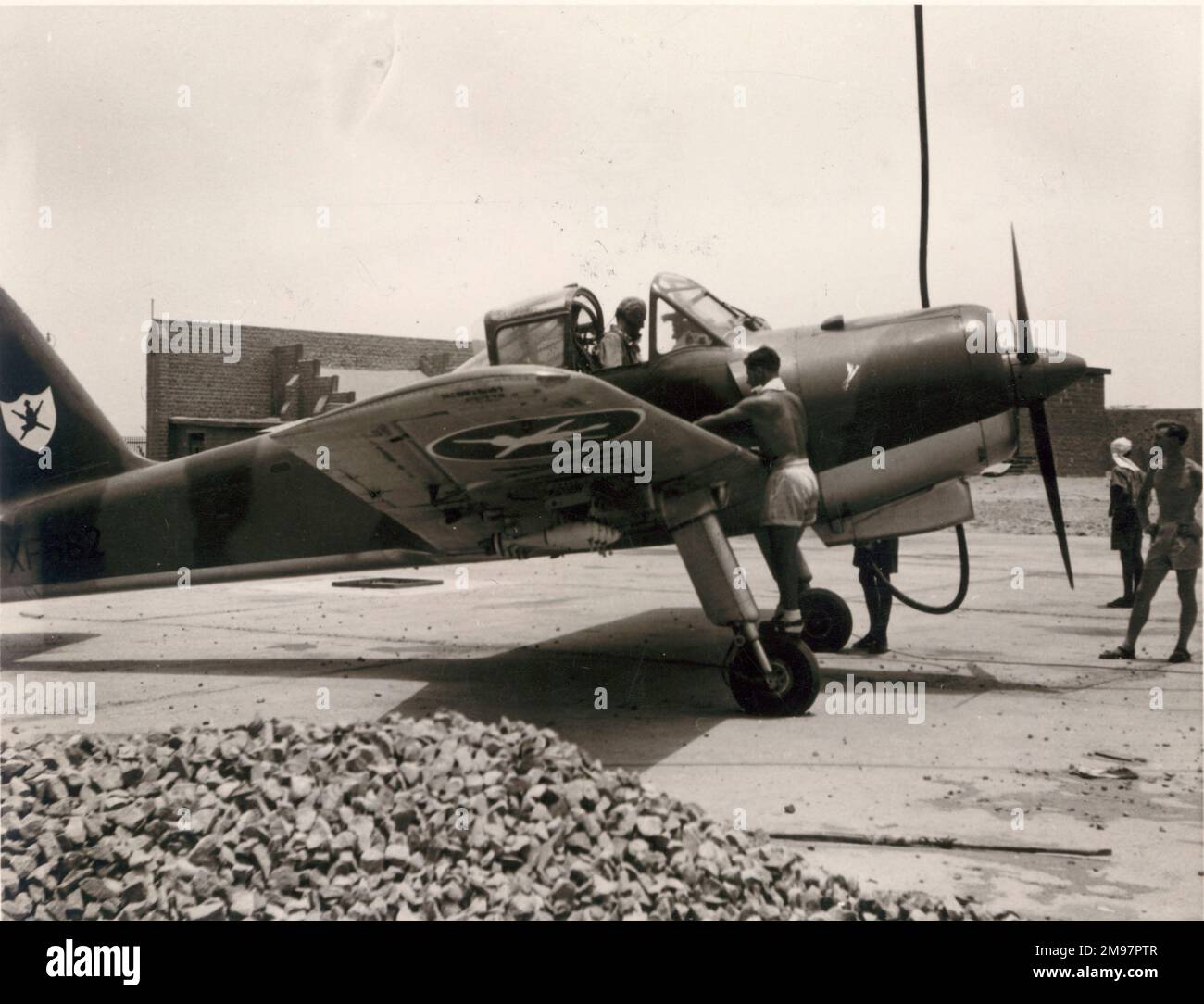 Armed ex-RAF Hunting P56 Provost Mk52, XF682, of the Sultan of Oman Air ...