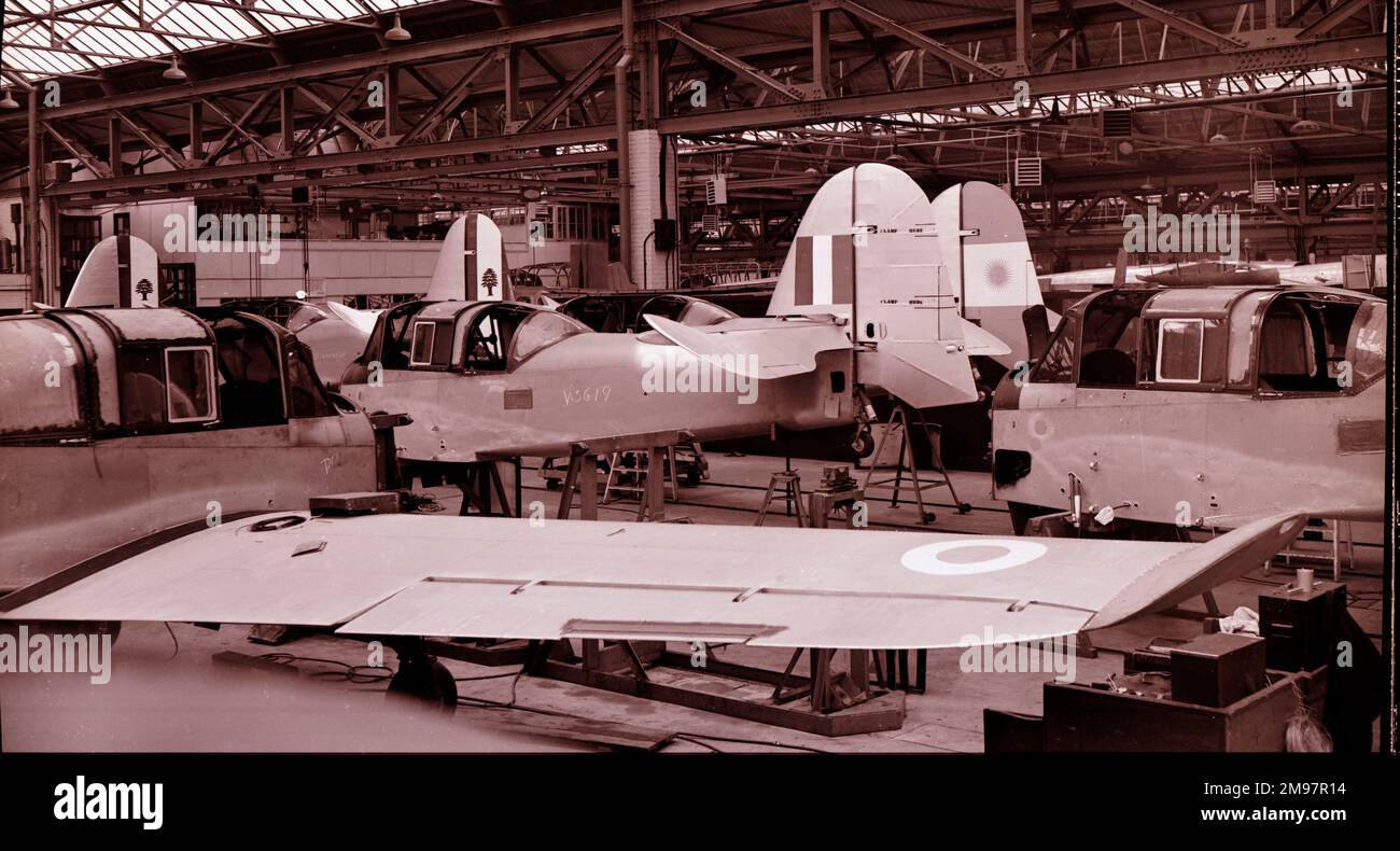 Percival Prentices on the production line at Percival’s Luton factory ...