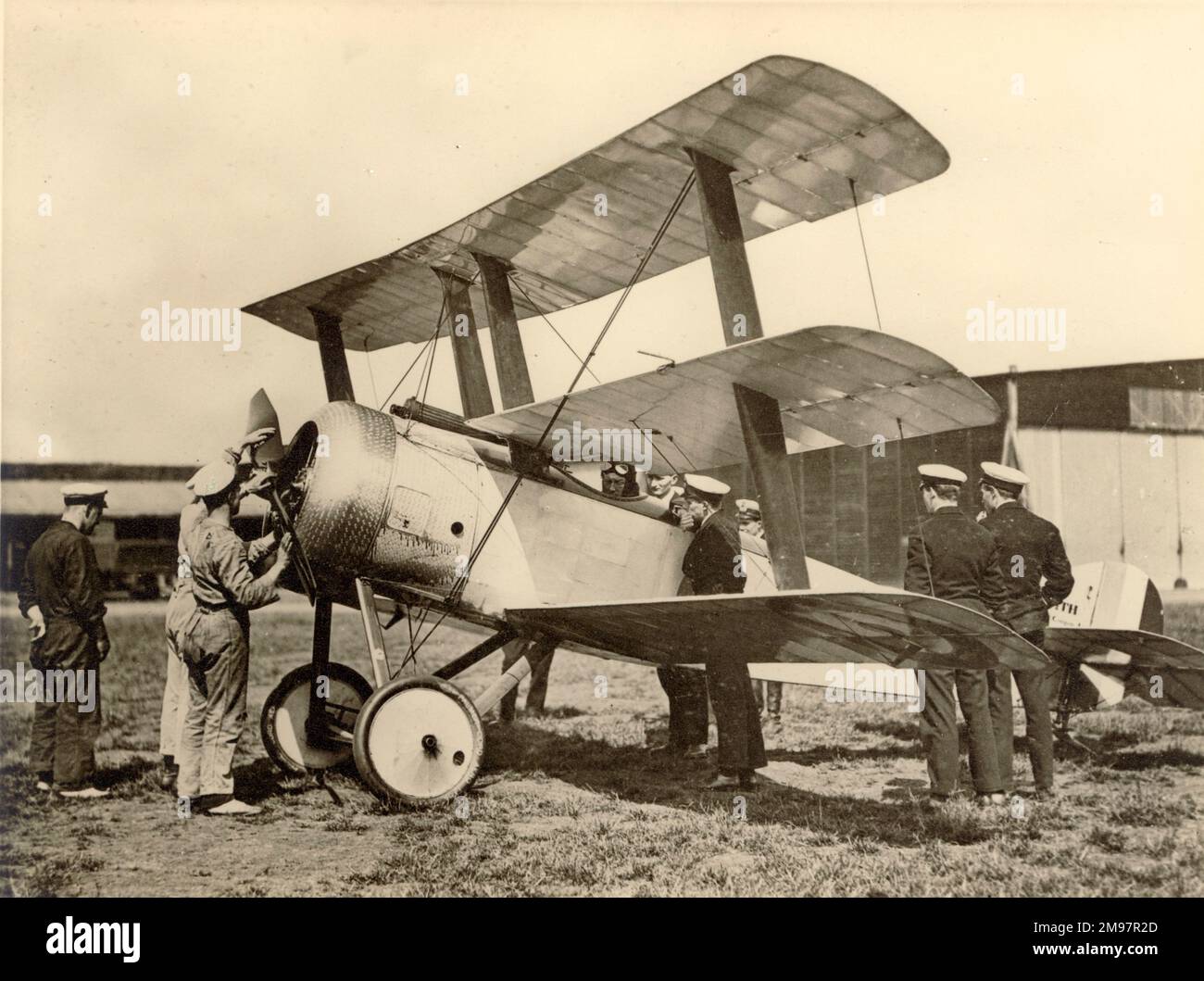 First prototype of the Sopwith Triplane, N500, at RNAS Chingford. The ...