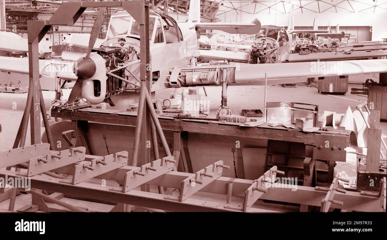 Percival Prentices on the production line at Percival’s Luton factory ...